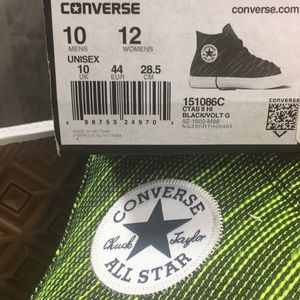 Converse | Shoes | Converse Ctas Ii Hi Blackvolt G | Poshmark